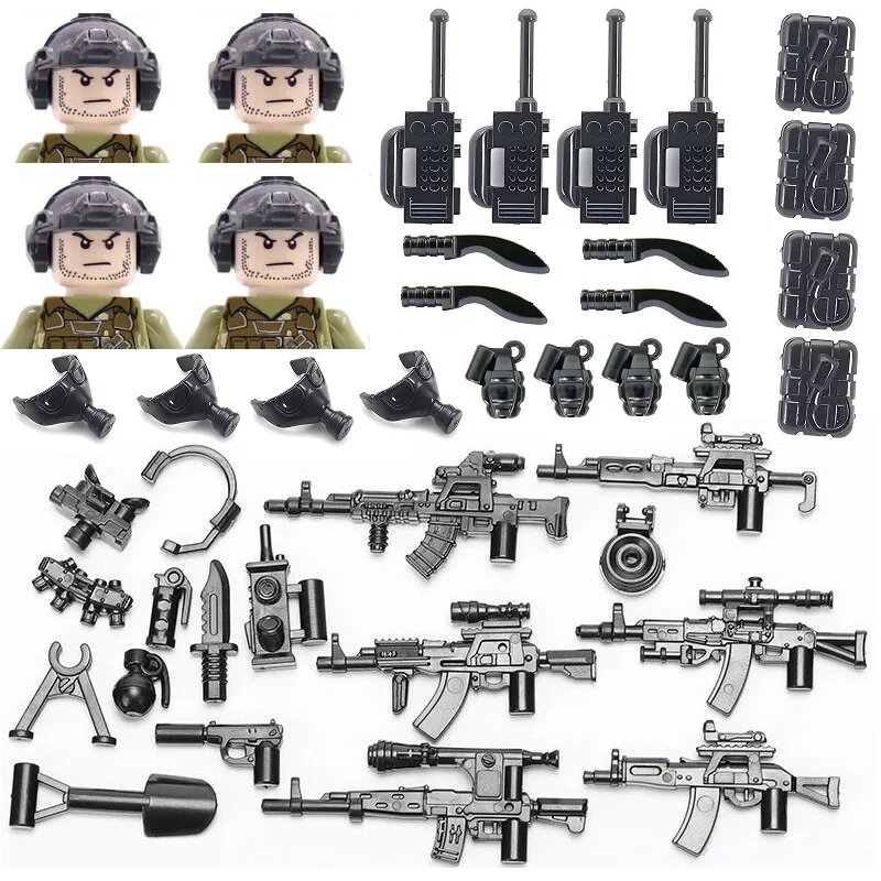 MOC SWAT Ghost Commando мини-фигурки, цвет E