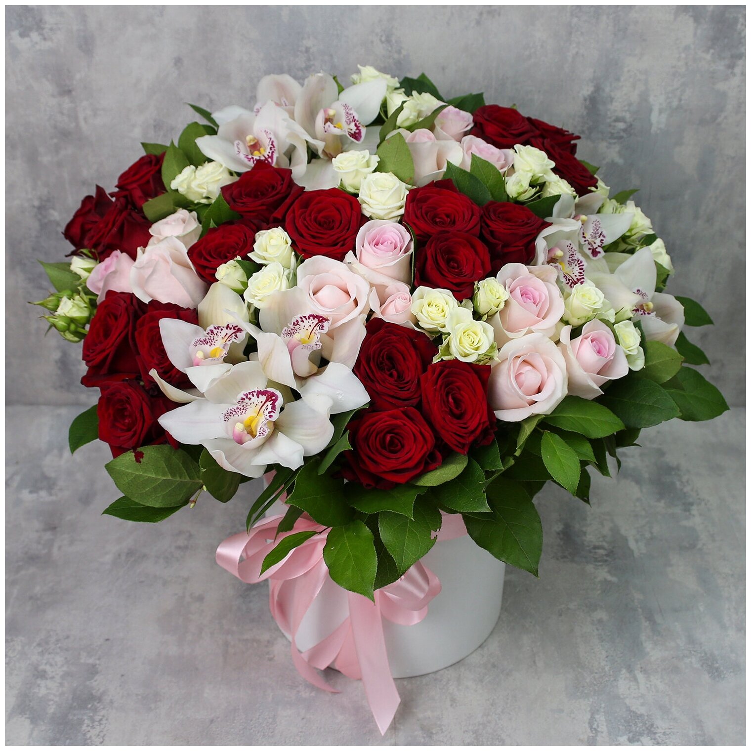 Коробка с цветами «Юбилейная»