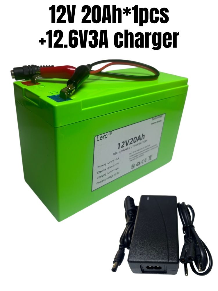 Литиевый перезаряжаемый аккумулятор 12В Li-ion 20Ач 15Ач 12Ач 10Ач 8Ач 6Ач 18650, для опрыскивателей, детских электромашин, автомобильных лестниц, систем контроля доступа+ зарядное устройство