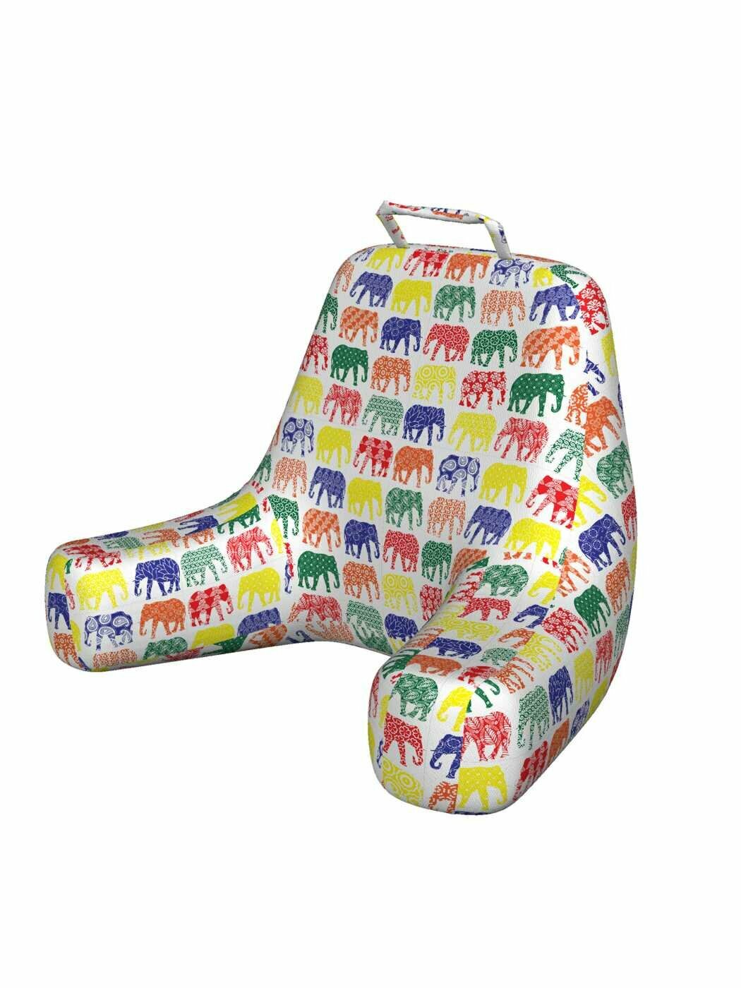 Кресло подушка для чтения Ambesonne "Узоры для всех слонов", 64x50 см