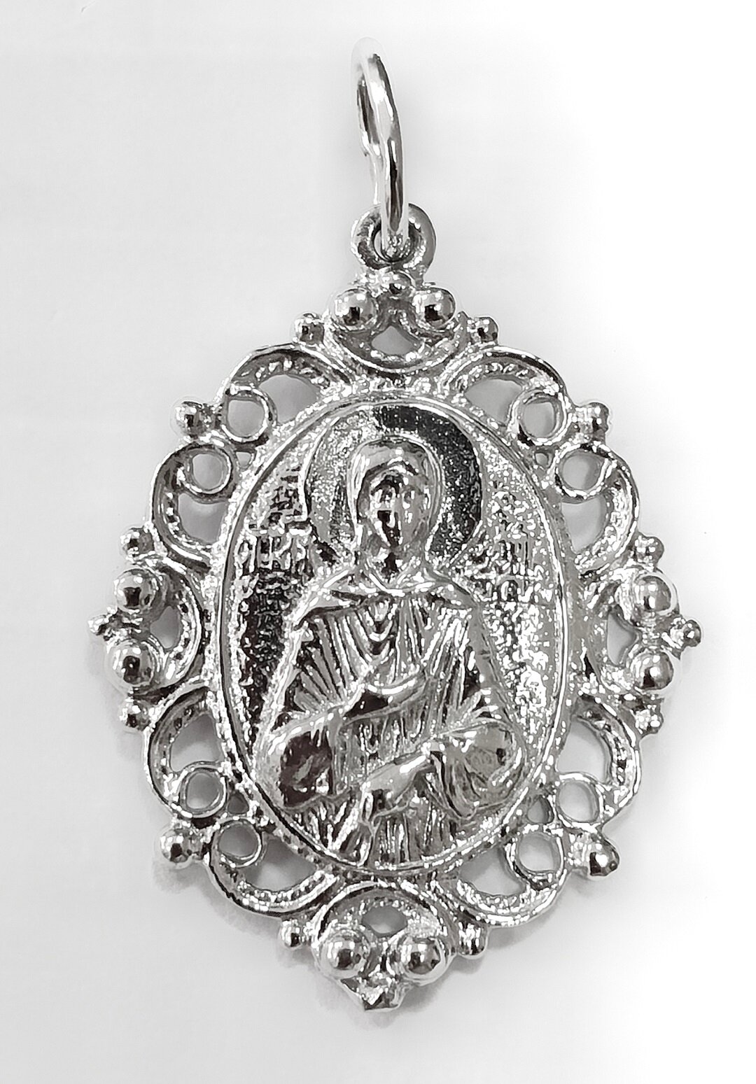 Иконка Эстерелла, серебро, 925 проба, родирование