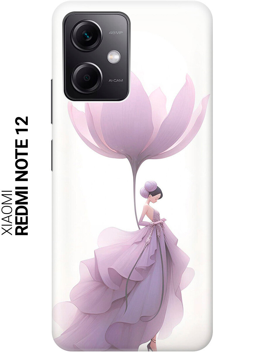 Силиконовый чехол на Xiaomi Redmi Note 12 / Сяоми Редми Ноут 12 с рисунком "Цветочная девушка"