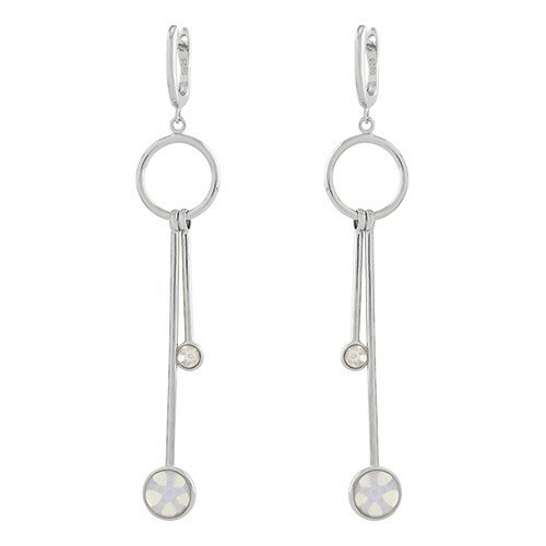 Серьги, серебро, 925 проба, опал синтетический