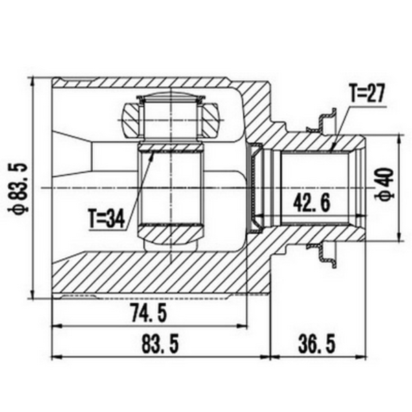 ZIKMAR Z88918R шрус внутренний Honda (Хонда) Accord (Аккорд) cl (02--08), - r
