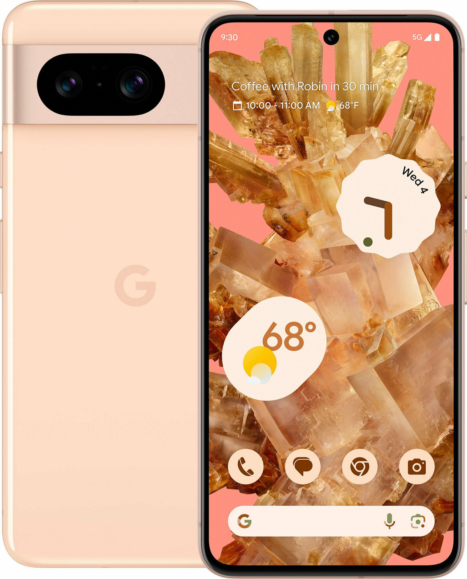 Смартфон Google Pixel 8 8/256 ГБ, Dual: nano SIM + eSIM, Rose Quartz | Розовый Кварц