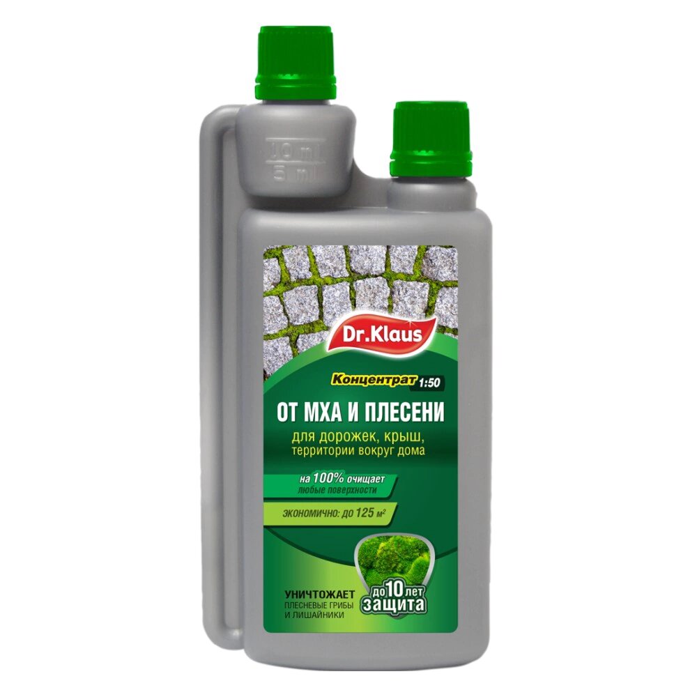 Концентрат "Dr.Klaus" от мха и плесени, для дорожек и фасадов, жидкость