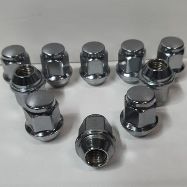 Гайка колёсная 12x1,5x35 HYUNDAI, конус, под 21 ключ, 10 штук