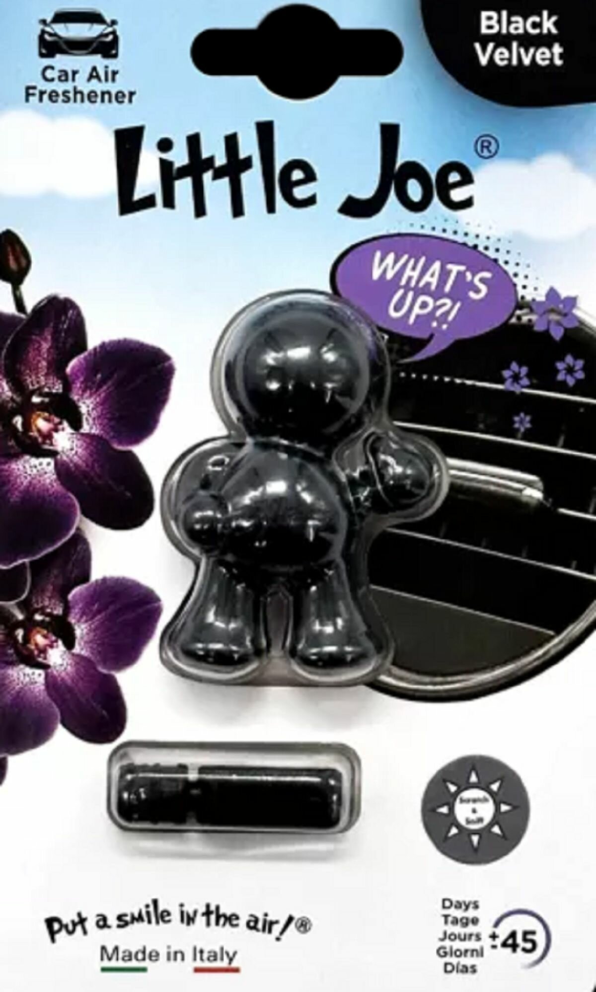 Ароматизатор воздуха EF0606 Little Joe Classic (Чёрный бархат) на дефлектор, 3D-Polymer Drive Int