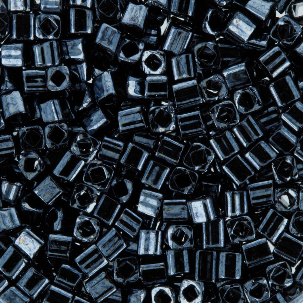 Бисер TOHO Cube, размер 1.5мм, цвет #81 (Металлизированный, гематит), 10 грамм