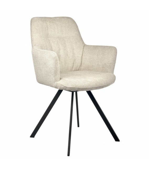 Стул Grant латте шенил на поворотном механизме