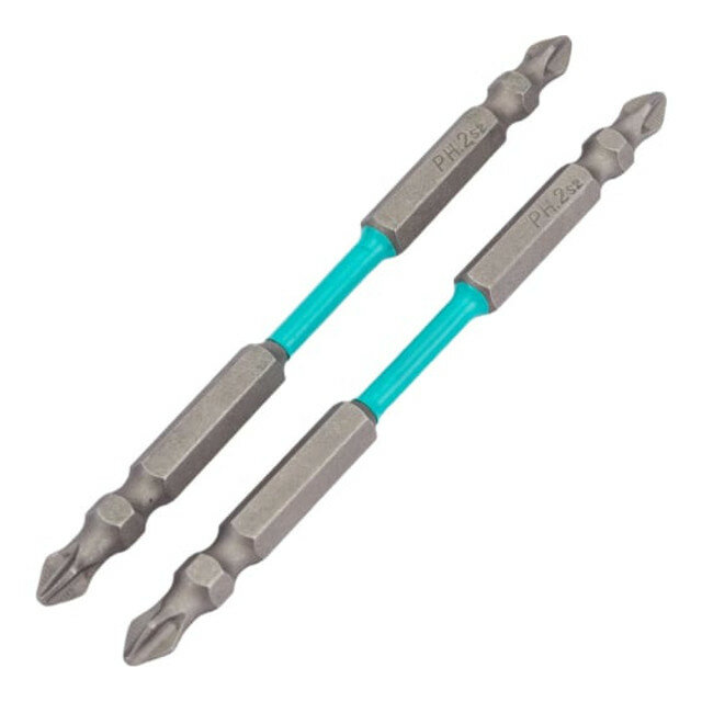 JETTOOLS PH2×PH2 110 мм двухсторонняя бита для больших нагрузок набор 2 шт для эксплуатации