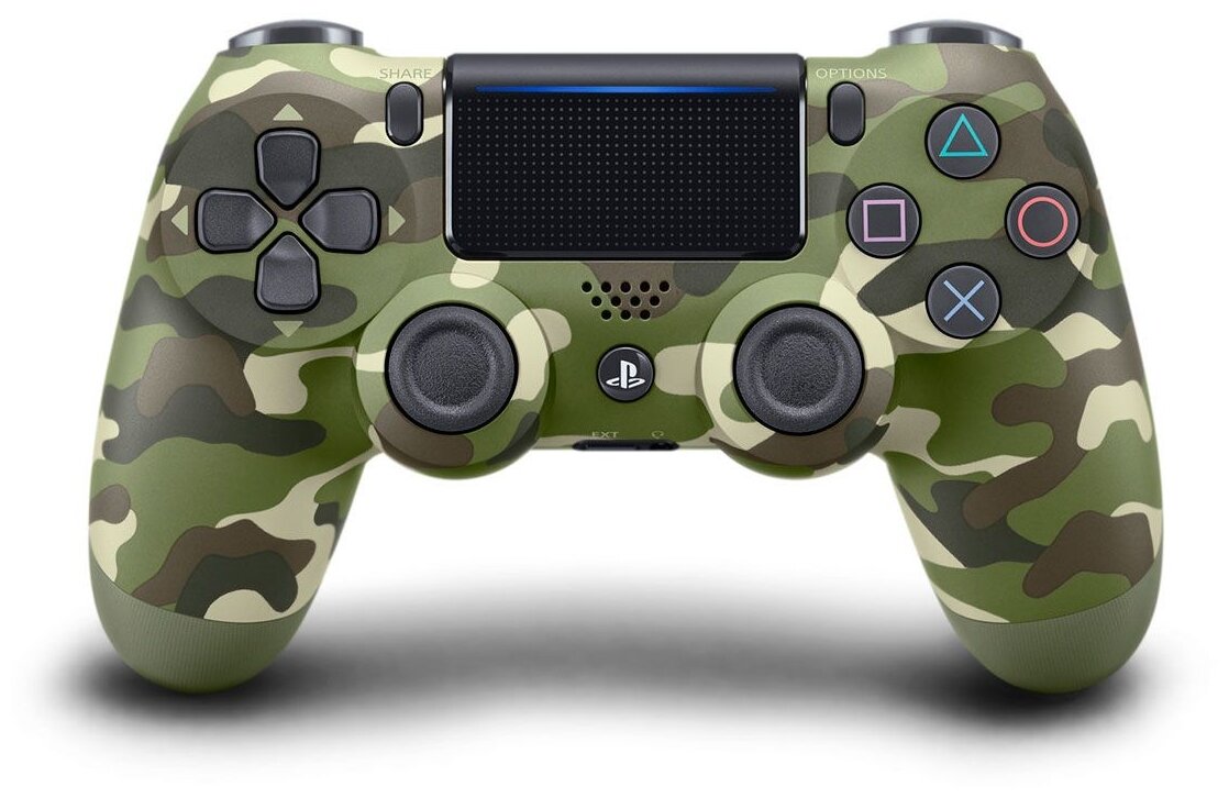 Уценка!! Комплект Sony DualShock 4 v2 CUH-ZCT2E, зеленый камуфляж