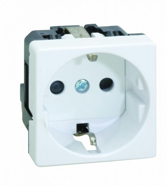 6 шт. Simon 27 Мех Белая Розетка 2к+з Schuko с шторками, винтовой зажим, 10/16А 250V, 27472-65