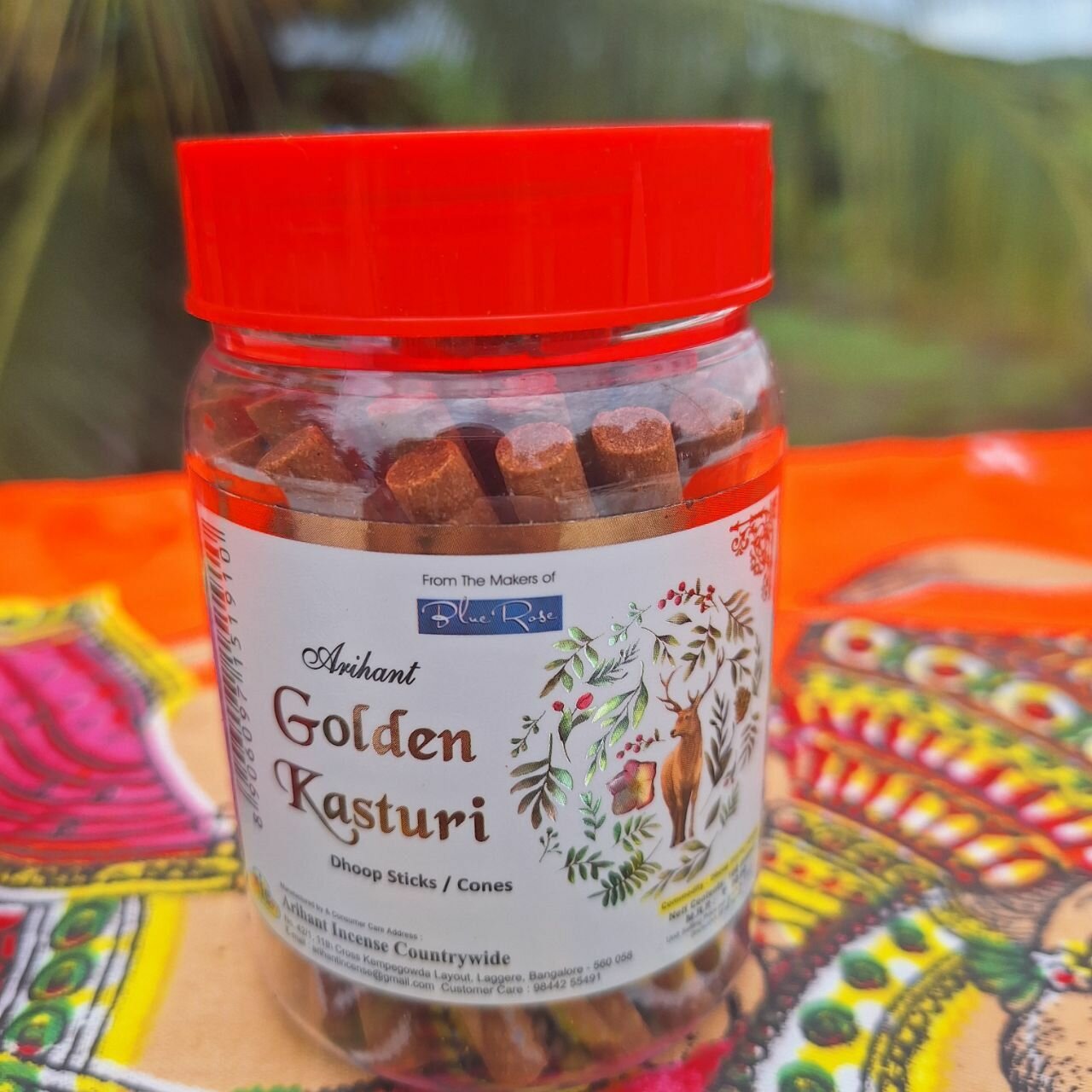 Натуральные благовония безосновные (палочки 100 грамм) "Golden Kasturi" эксклюзивные волшебные благовония ручной работы.