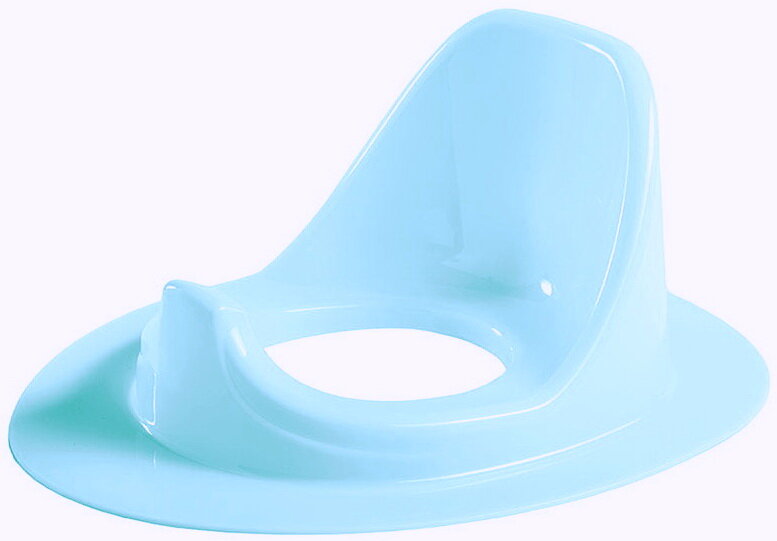 Детская накладка на унитаз Бытпласт 13263, голубая, анатомическая форма, дорожная, для детей