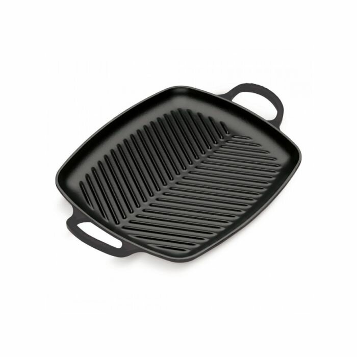 Гриль прямоугольный с низкими бортиками 30 см Чёрный, Le Creuset, 20201300000422, Чугун