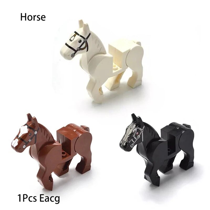Конструктор LEGO Horse, набор лошадей, 3 цвета