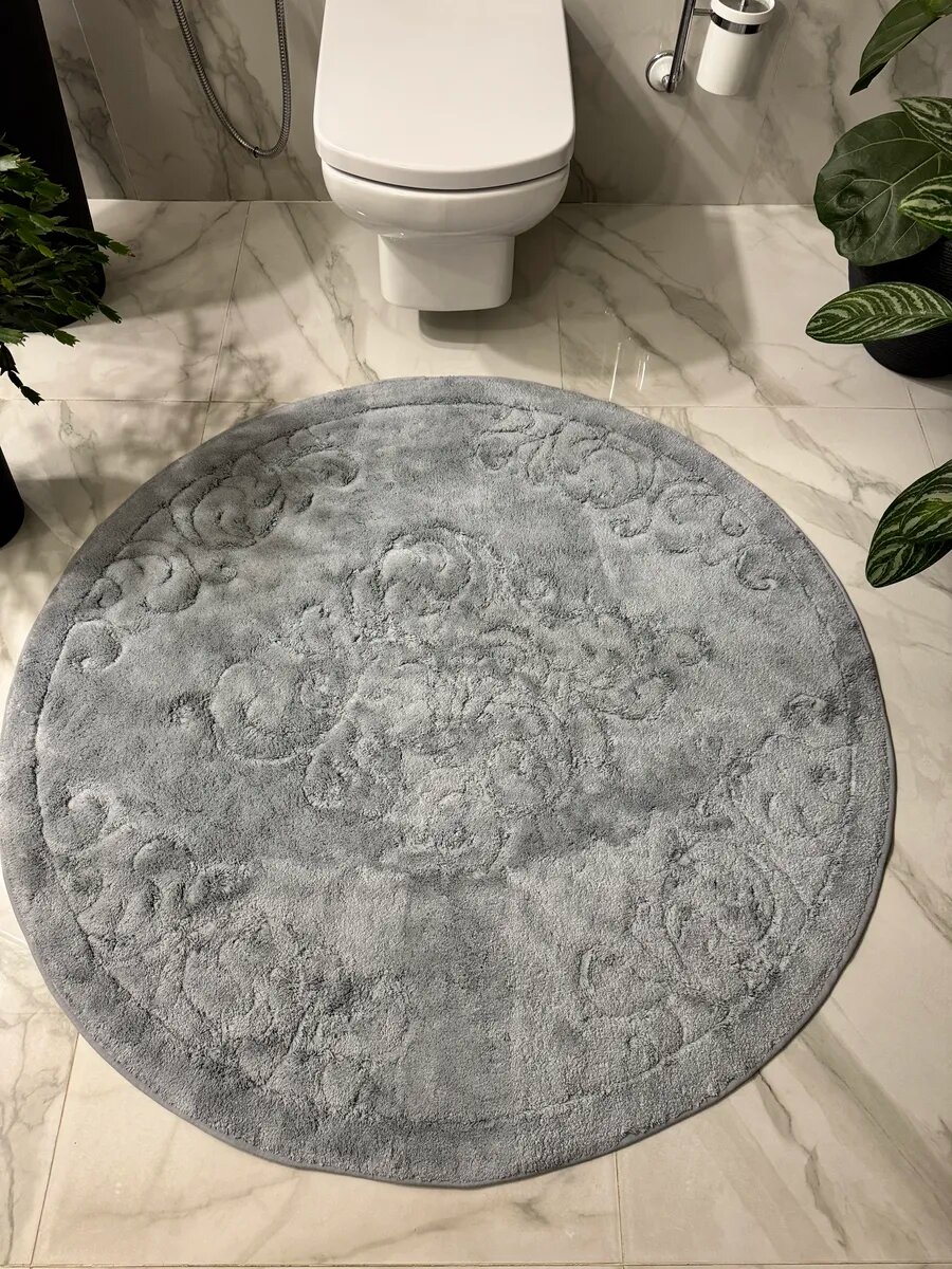 Коврик круглый для ванной и туалета Natali's Carpets, 80х80 см Турция