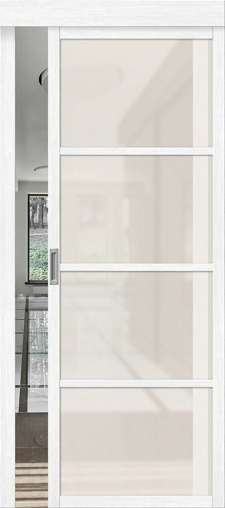 Межкомнатная Дверь с Экошпоном Bravo Твигги-11.3 Snow Melinga / Magic Fog 600x2000, 700x2000, 800x2000, 900x2000мм (полотно) / Браво.