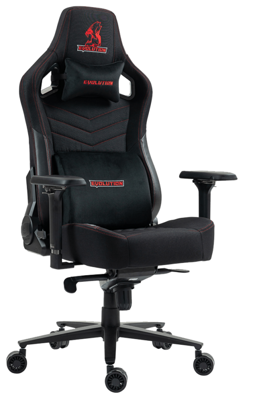 Кресло игровое EVOLUTION NOMAD PRO красный [ткань, до 150 кг, подголовник, подлокотники - 4D]