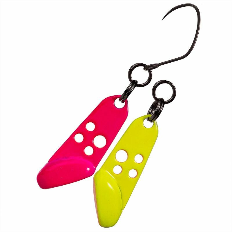 Блесна из латуни на форель, покрыта золотом и серебром RB Папилон 1.7гр - 133