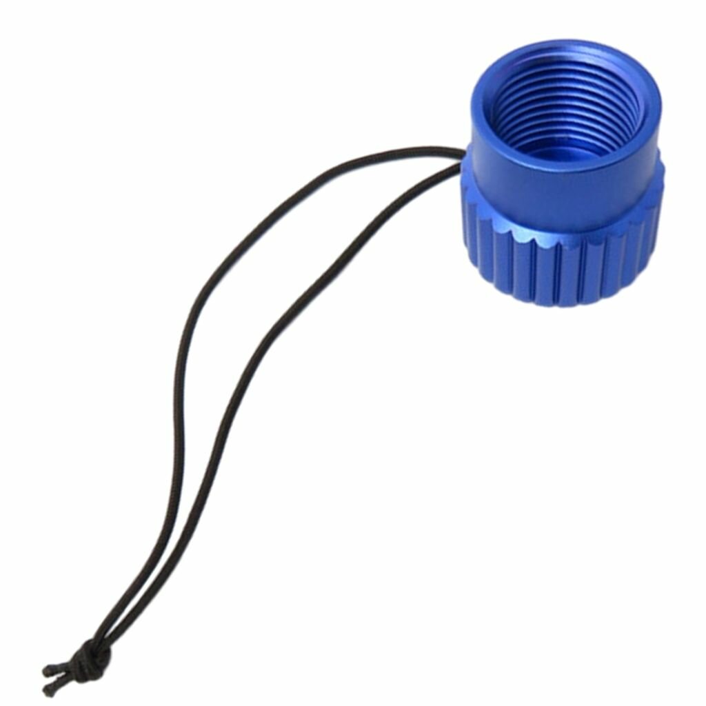 Водолазный алюминиевый пылезащитный колпачок Din CAP01-синий