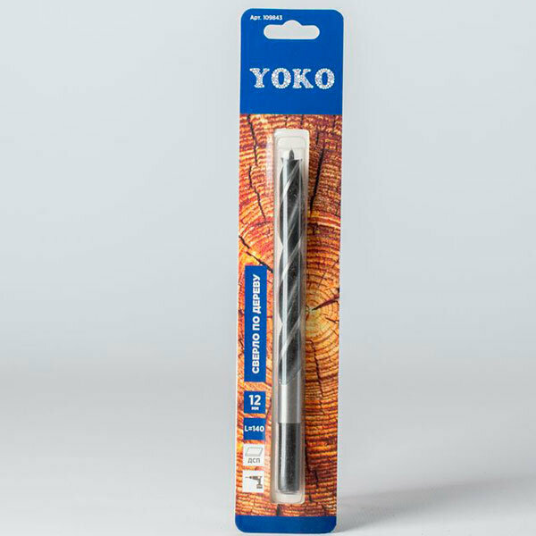 Сверло по дереву Yoko, 12x140 мм 109843