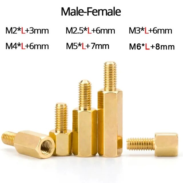 Латунные шестигранные стойки XIXIAN ASTA М2-М6 M2, male female, 10mm(10PCS)