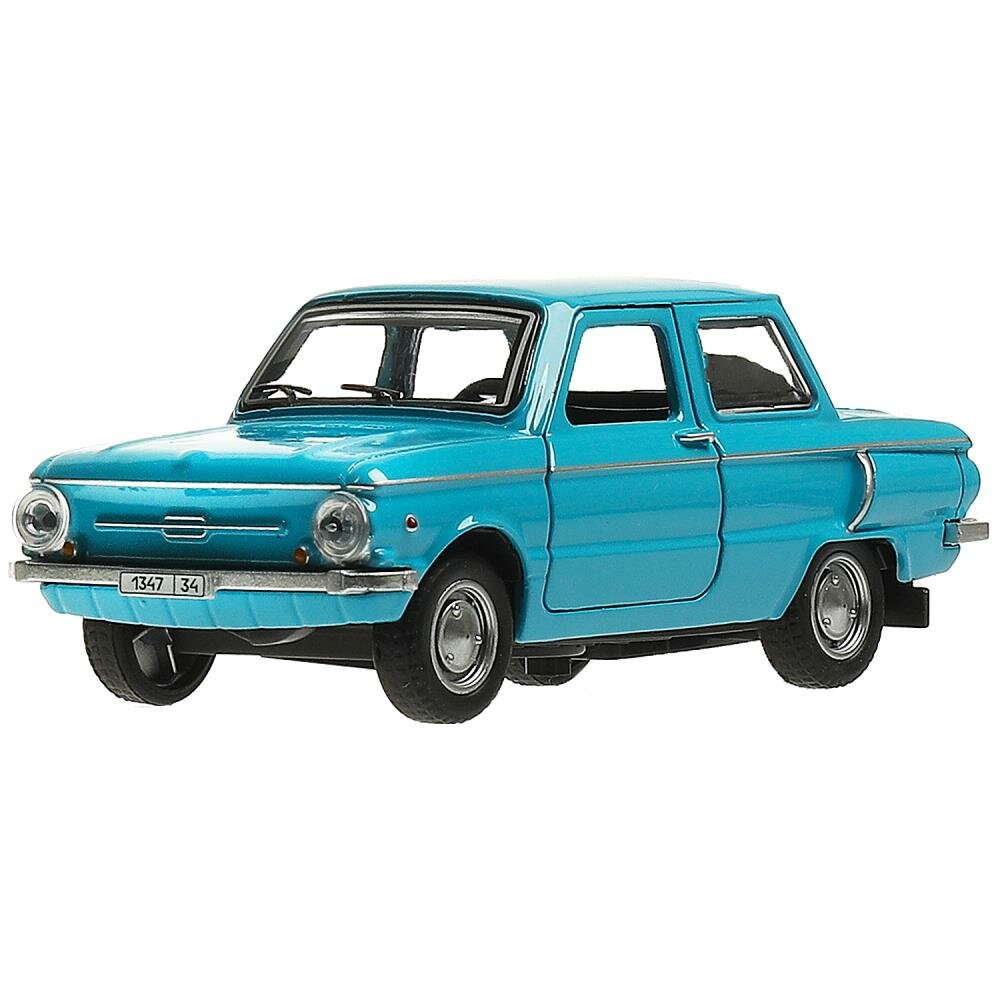 Модель машины Технопарк ретро-автомобиль ЗАЗ-968А, голубая, инерционная ZАZ968А-12-ВU