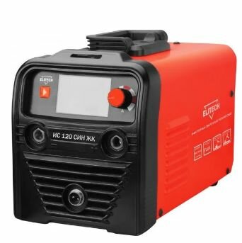 Сварочный полуавтомат ELITECH ДМ ИС120 СИН ЖК (MIG FLUX 30-120А/0.8-1.0мм; ММА 20-120А/1 6-3мм, TIG 20-120А/1.6-2.5мм, ПВ 60% (120А), 375*220*280мм, 6кг)