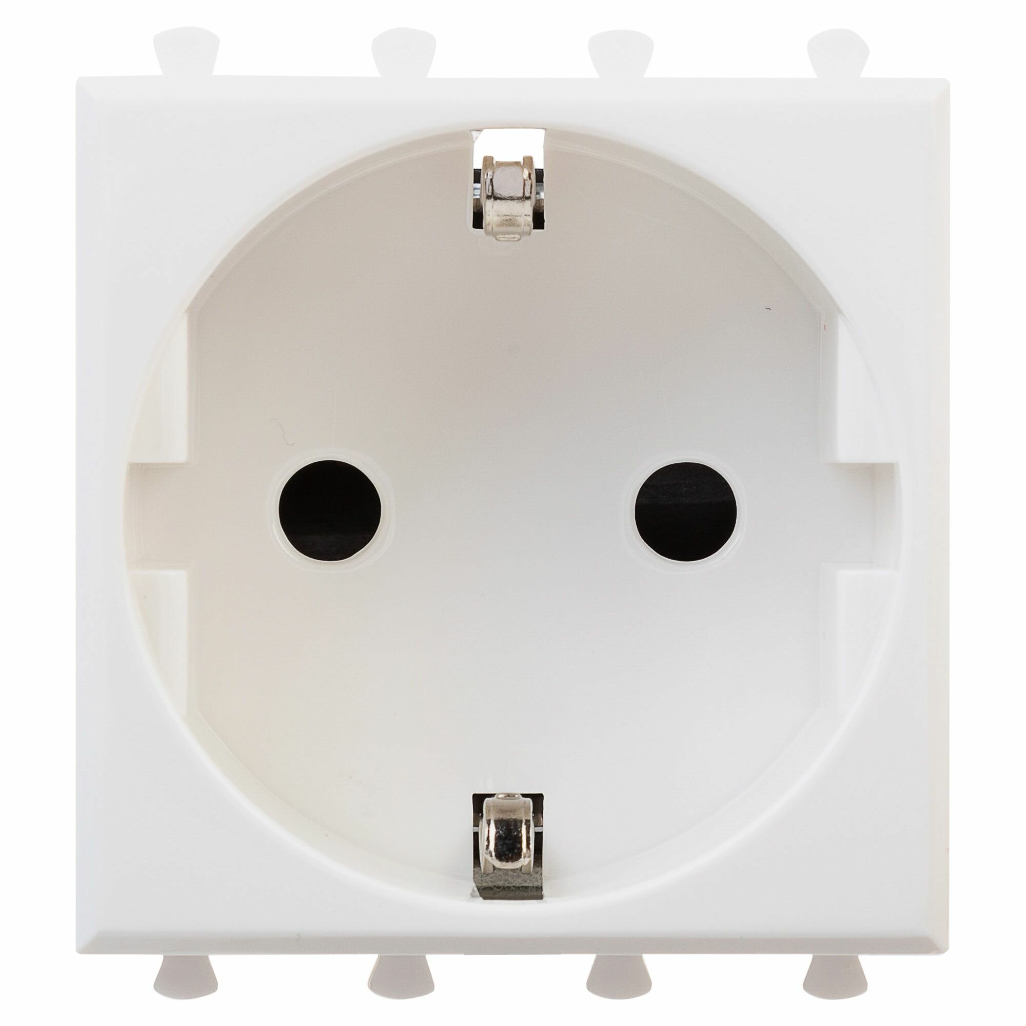 Розетка DKC 'Белое облако', 2P+E, с защитными шторками, 2 модульная, Avanti