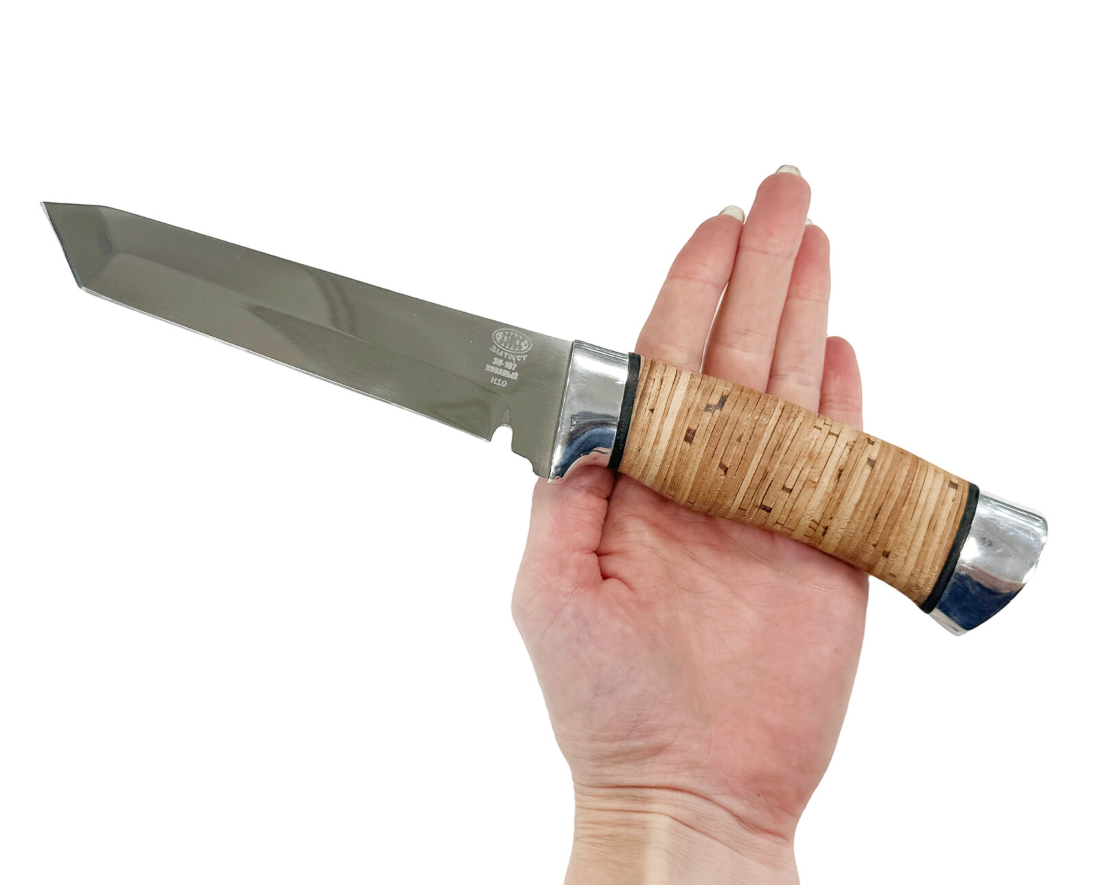 Нож Н10 Телохранитель (40Х10С2М (ЭИ-107), дюраль, береста, ззосс