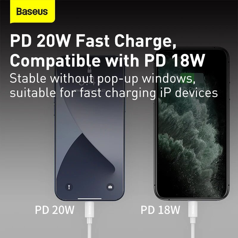 Baseus кабель USB-Micro USB/iPhone 2.4A, 2 шт. — фото 1