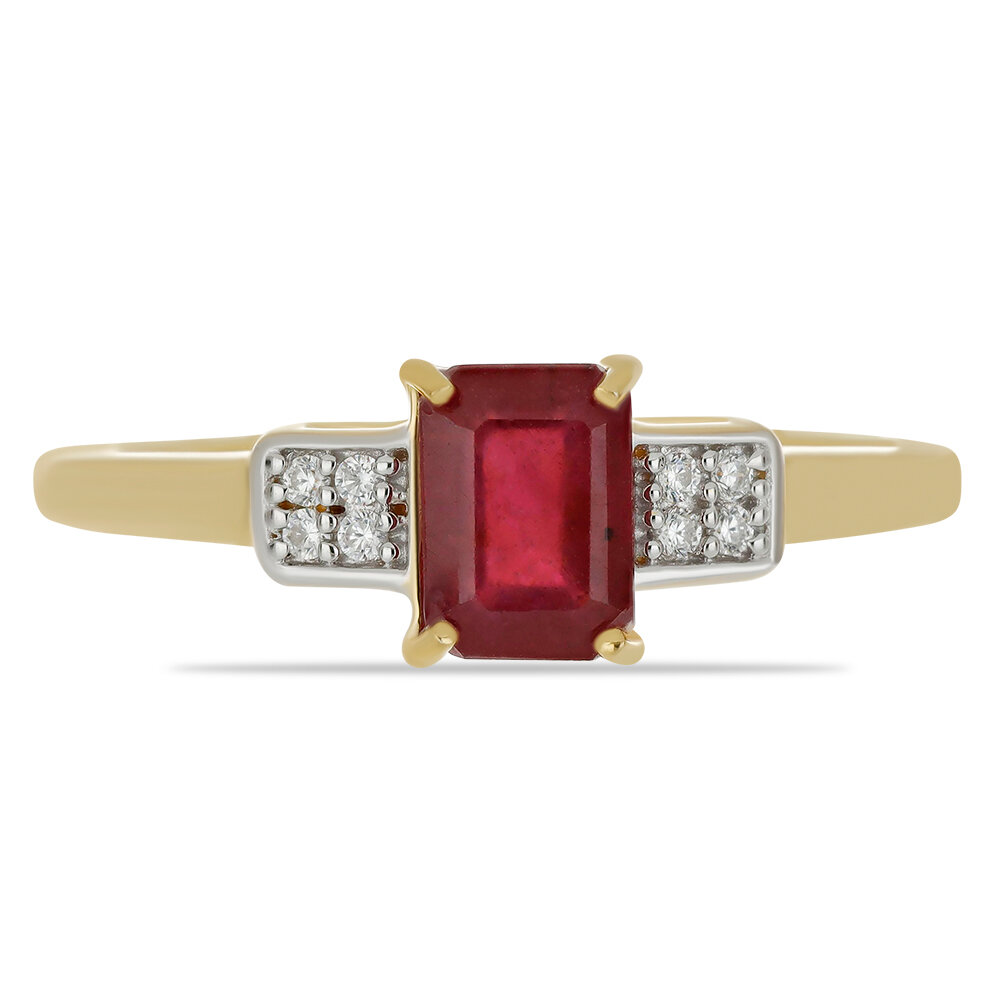 Кольцо тонкое, серебро, 925 проба, рубин, фианит