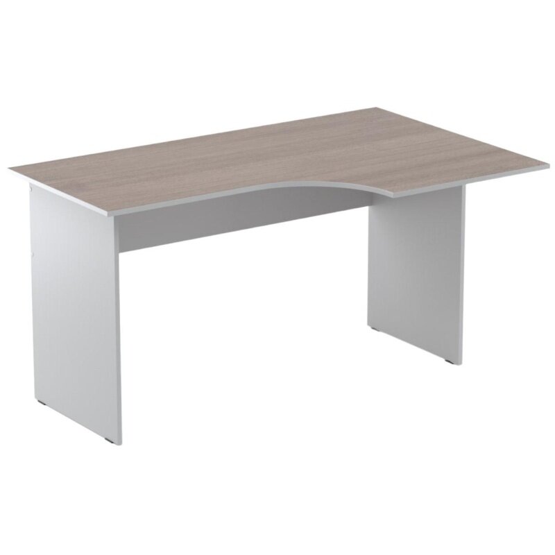 Стол письменный EASY TO LEAD St LT 16/16, правый, темный дуб, серый, 1400x900/600x740 мм