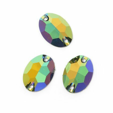 Стразы TESORO пришивные, акриловые, Resin Crystal, цвет 1, 11х16 мм, 10 шт (TS. ED5.2.01)
