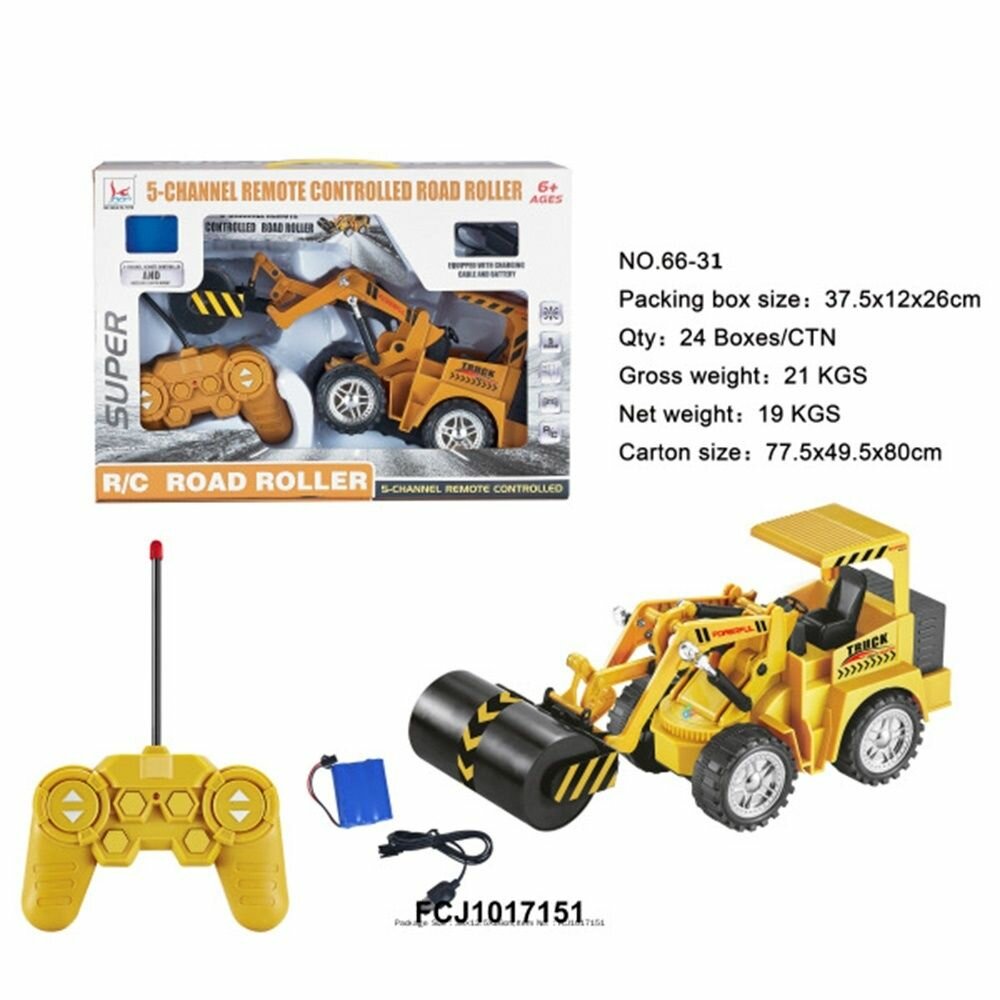 Машинка радиоуправляемая КНР "Спецтехника", Дорожный каток, в коробке (FCJ1017151)
