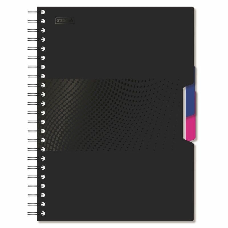 Бизнес-тетрадь Attache А4, 140 листов, клетка, пластиковая обложка, Digital черная (1059953)