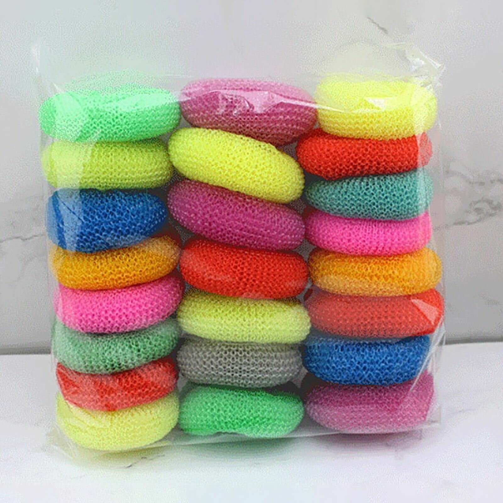 Мочалка для посуды пластиковая, 24 шт=v=