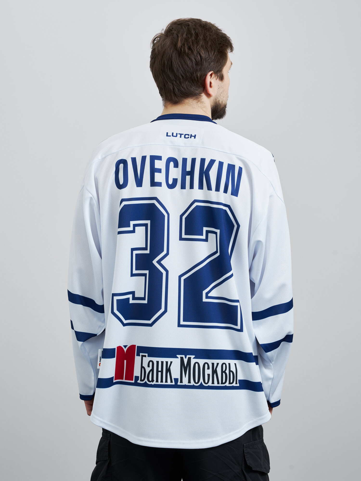 Джерси хоккейное Печать на материале (сублимация), Овечкин 32, ХК «Динамо» Москва сезон 2012–2013