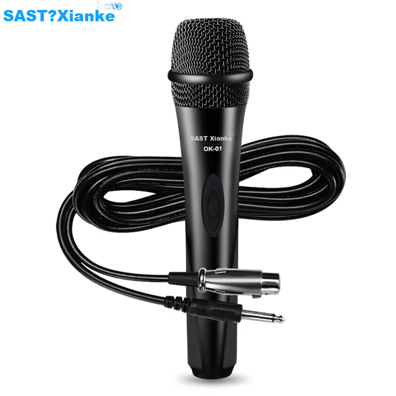 SAST OK-01 Classic Microphone, Dynamic Microphone, Home KTV Singing, Karaoke, Conference, Speech, Professional Wired Microphone
