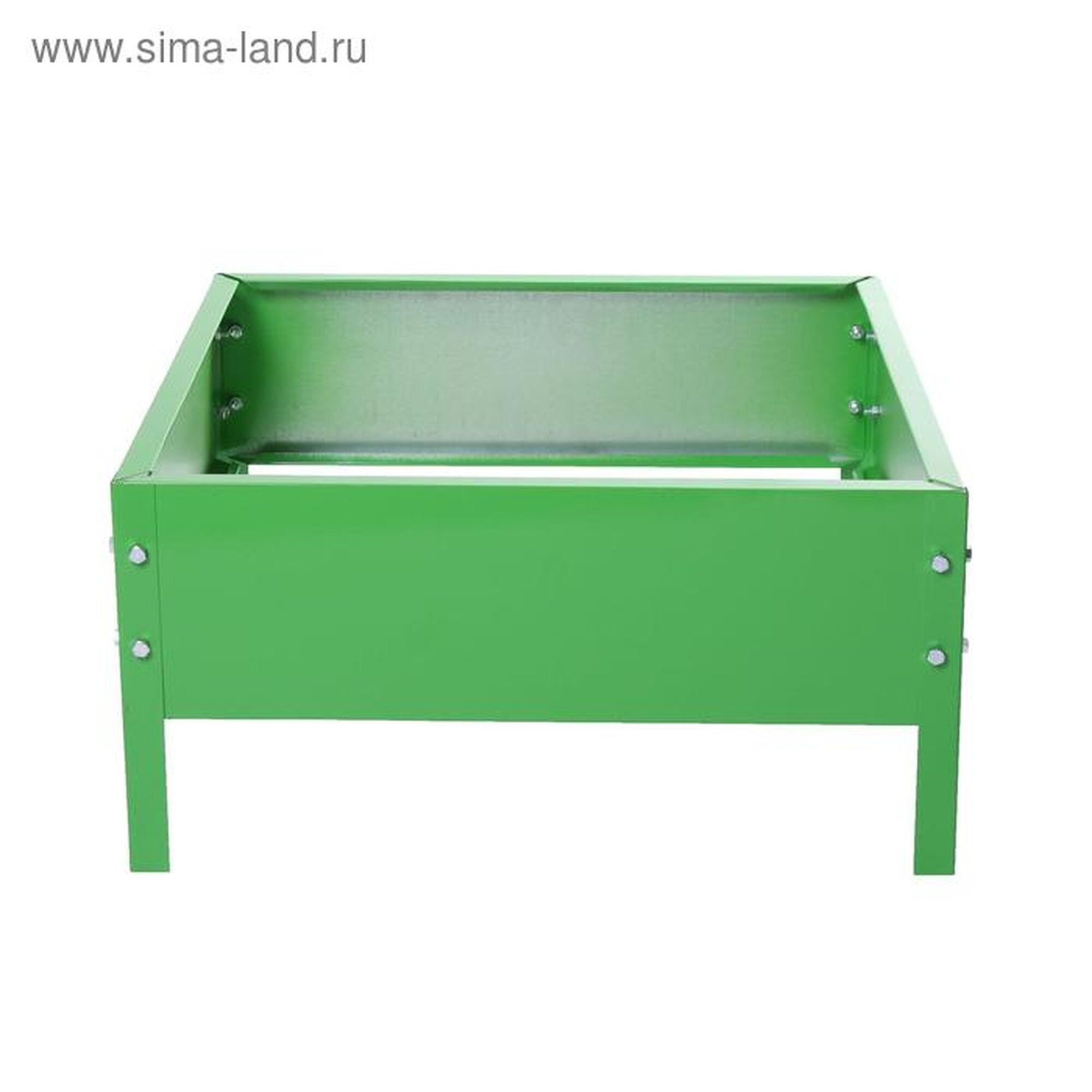 Клумба Greengo, оцинкованная сталь, ярко-зеленая, 50 x 50 x 15 см