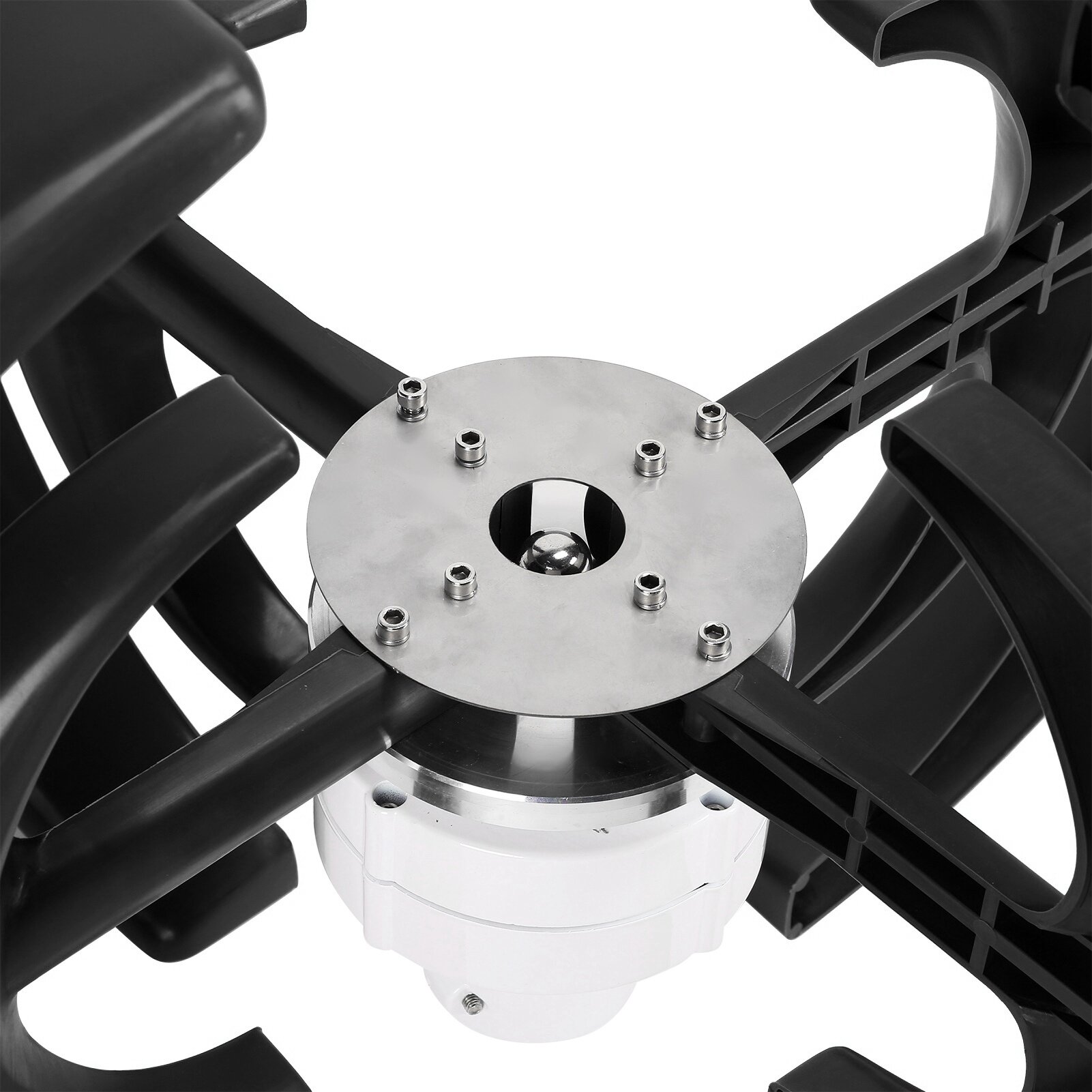 Комплект ветряной турбины, 1200 Вт, 4-лопастной генератор, двигатель переменного тока, солнечная система, тип фонаря, двойной слой, черный (12 В)