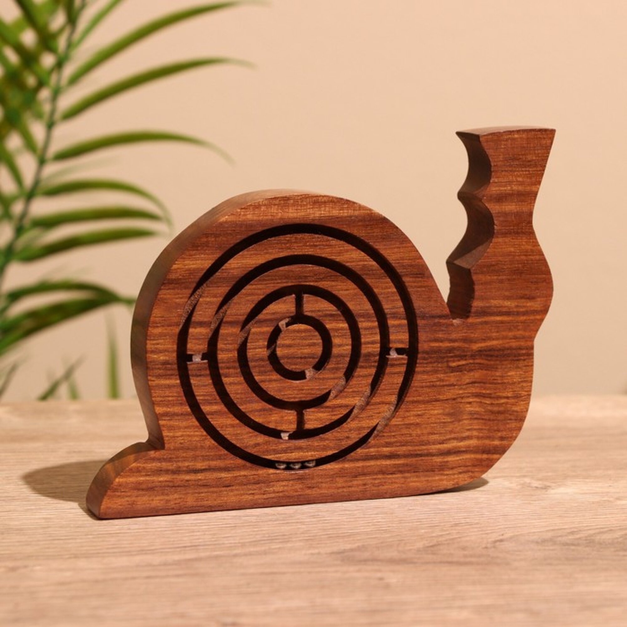 Головоломка-лабиринт Сима-ленд «Улитка», дерево, 14 см x 11 см