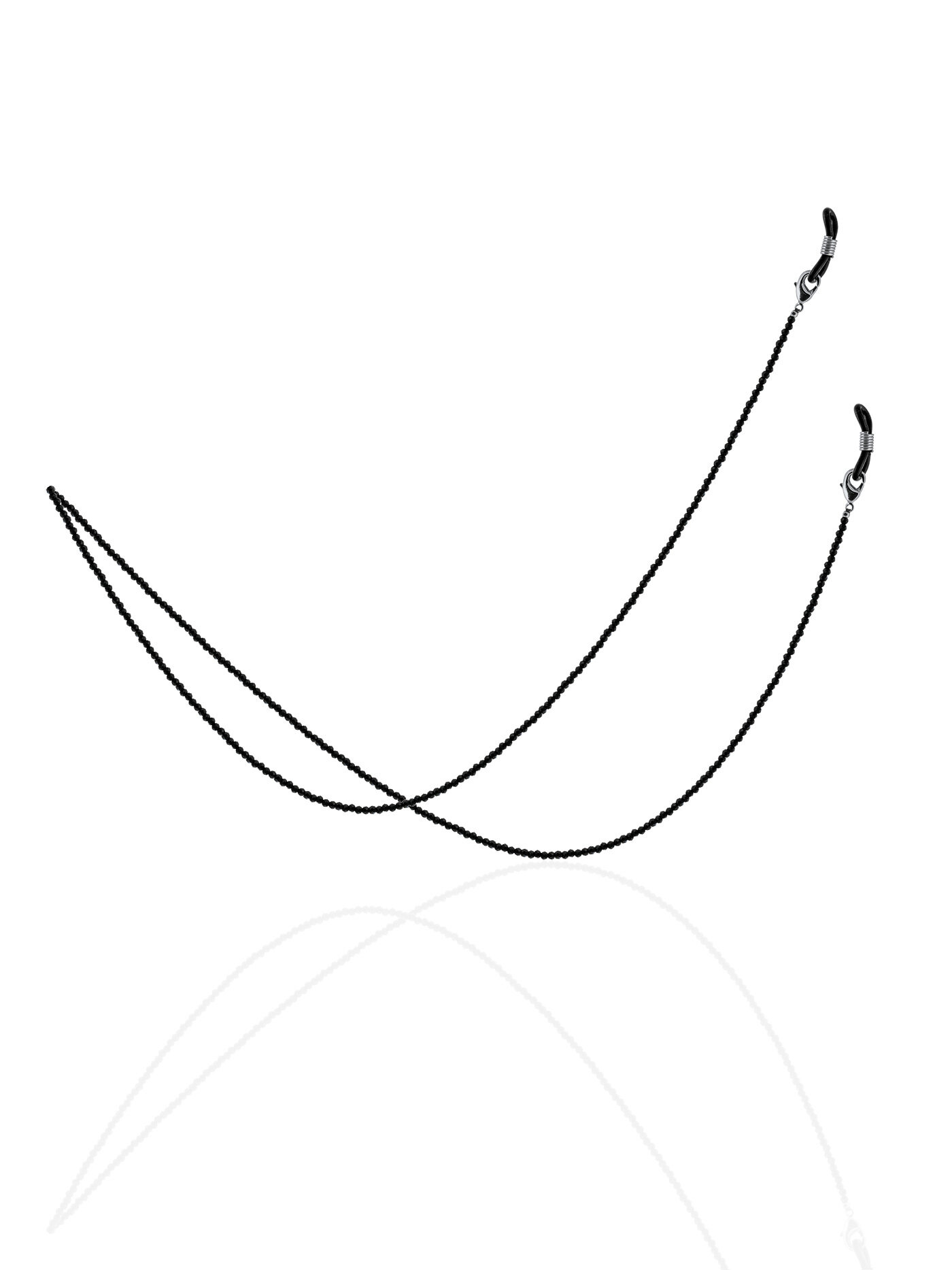 Стильная цепочка для очков с черной шпинелью