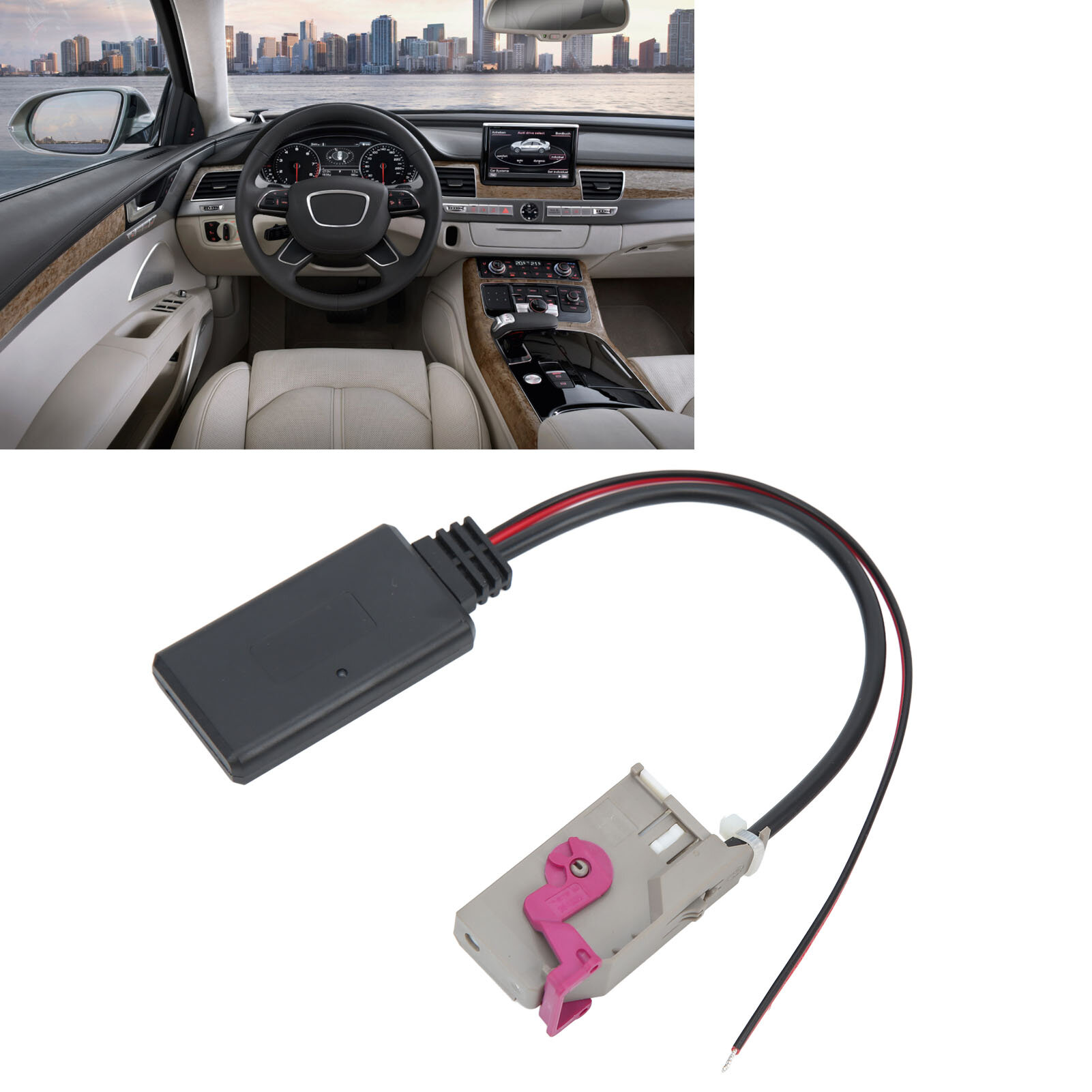 Автомобильный беспроводной модуль Bluetooth5.0, 32-контактный адаптер AUX IN, замена адаптера для A3 A4 A6 A8 RNS E Navigation