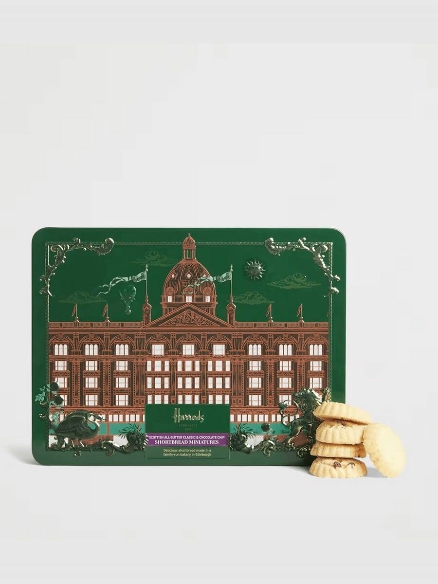 Песочное печенье Harrods с шоколадной крошкой и классическое, мини, 200 г