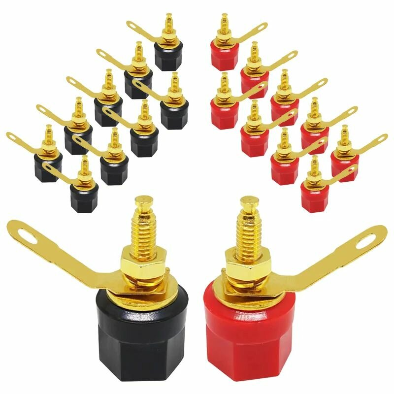 20 шт. 4 мм позолоченный усилитель динамик зажимной клеммы банановый штекер динамик зажимной клеммы для разъема