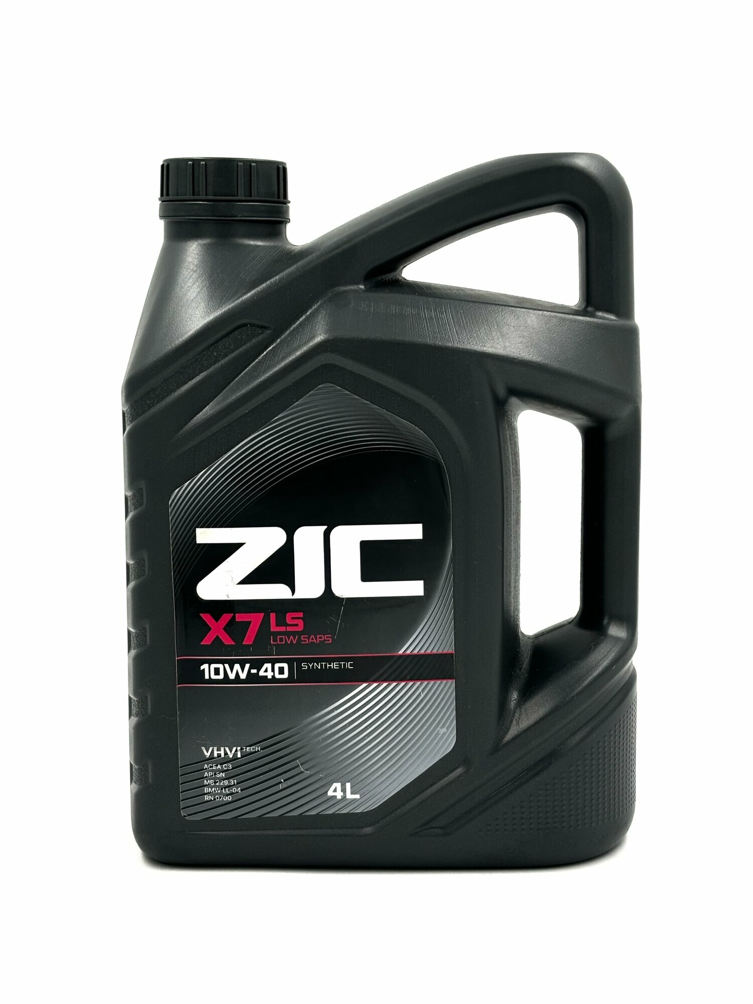 Масло моторное ZIC X7 LS 10w-40, 4 литра, синтетическое, для авто
