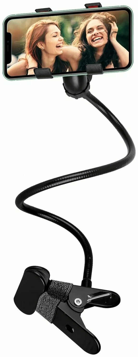 Гибкий держатель ISA PH-1, для смартфона, крепление на стол, вращение до 360°, черный